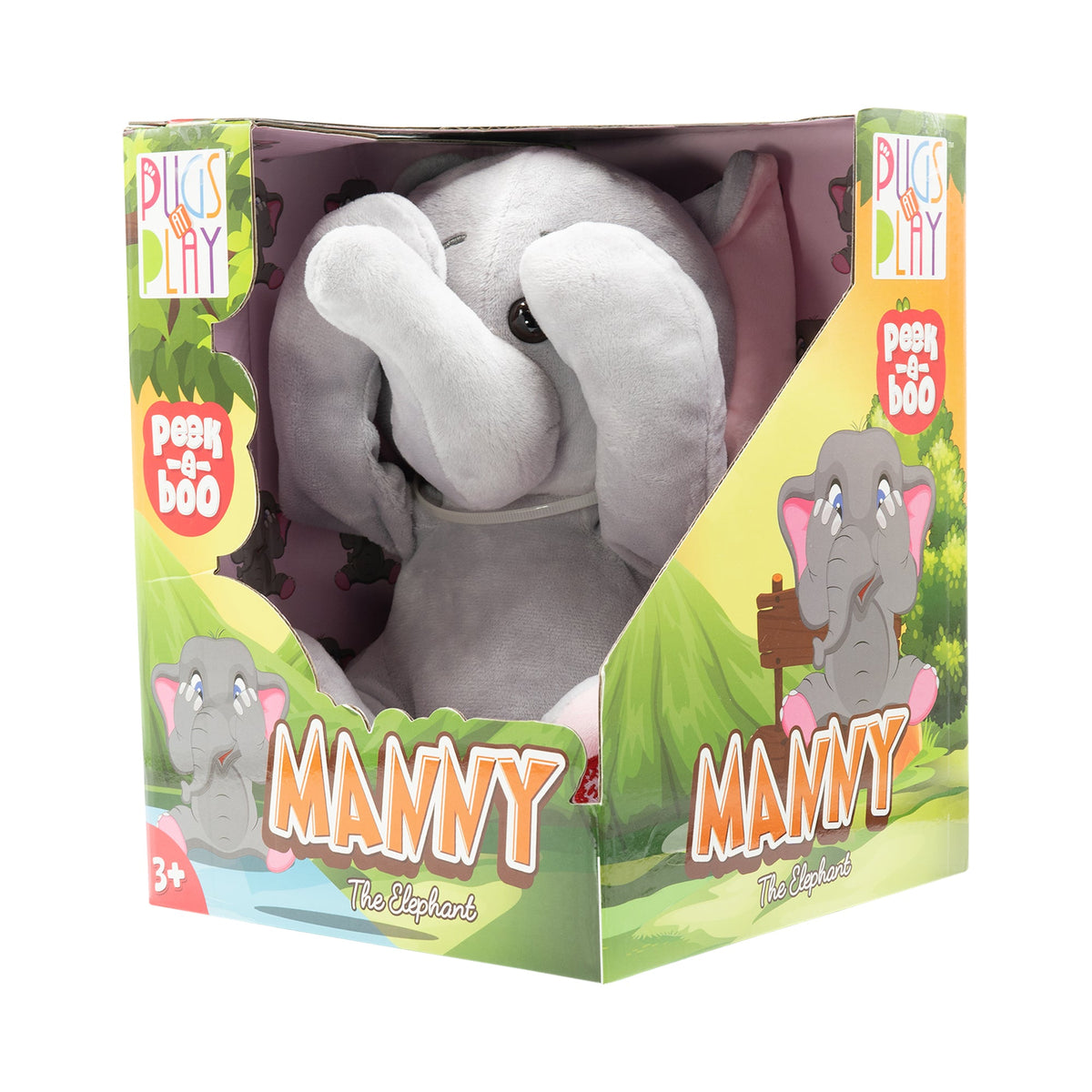 Pugs At Play Peek A Boo Manny Elephant Multicolour Age-2-3 Years - Peekaboo