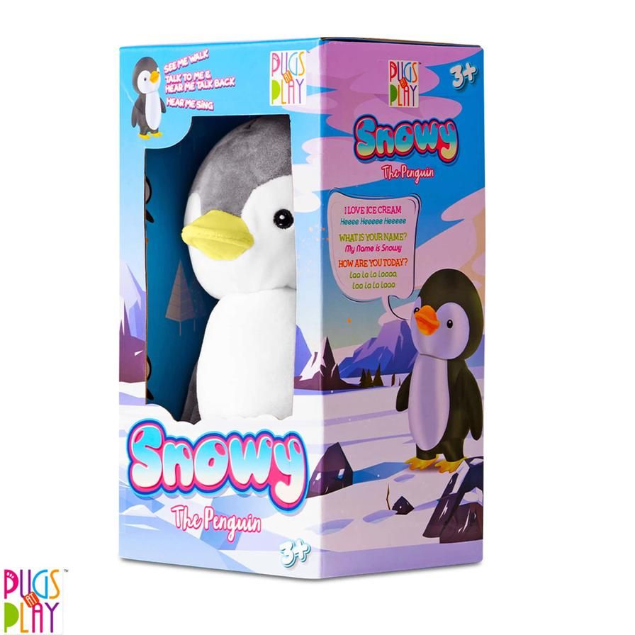 Pugs At Play Snowy The Walking/Talking Penguin Interactive Plush Toy ...