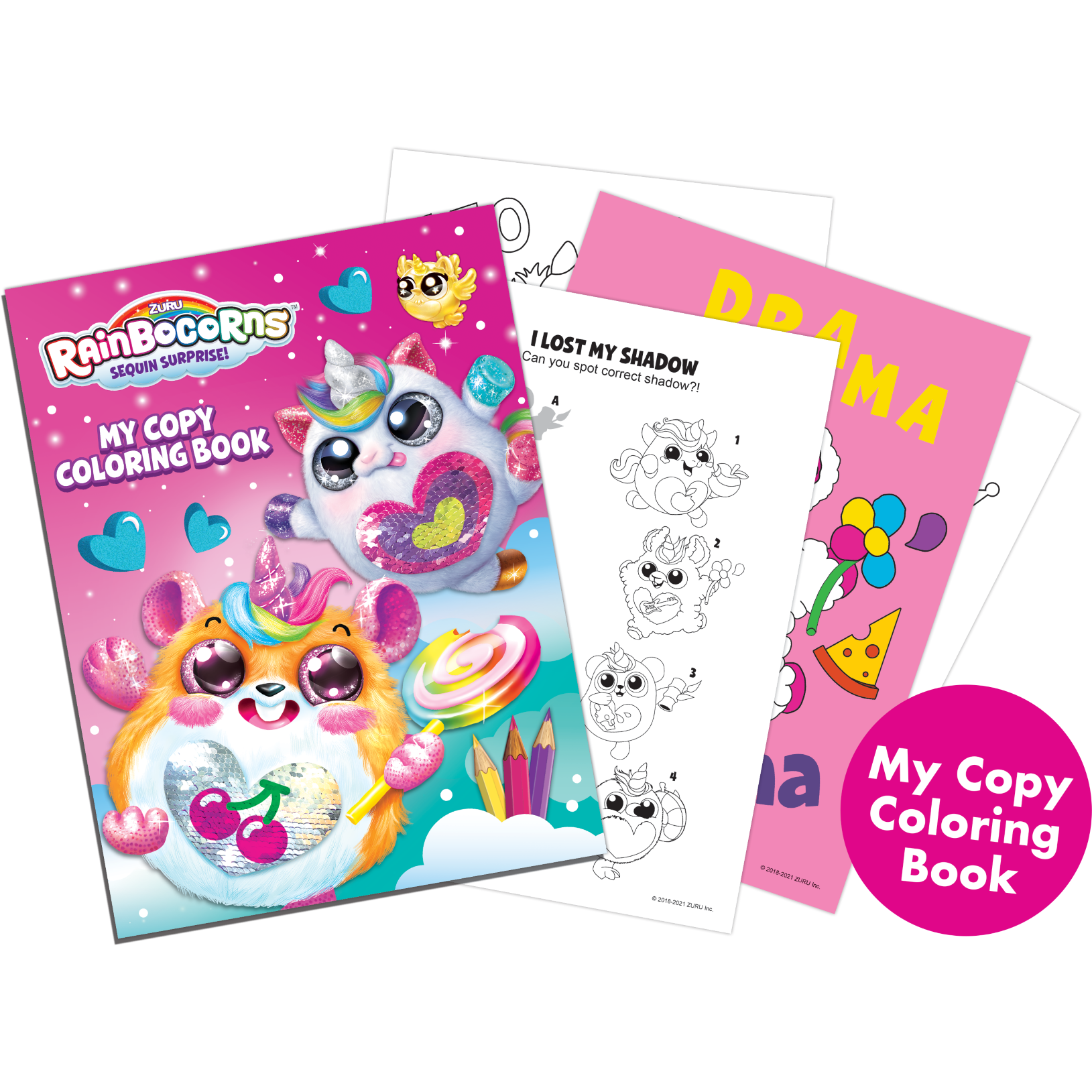 Rainbocorns - Coloring Book A4 - Mod 35 Age-5 Years & Above - Peekaboo