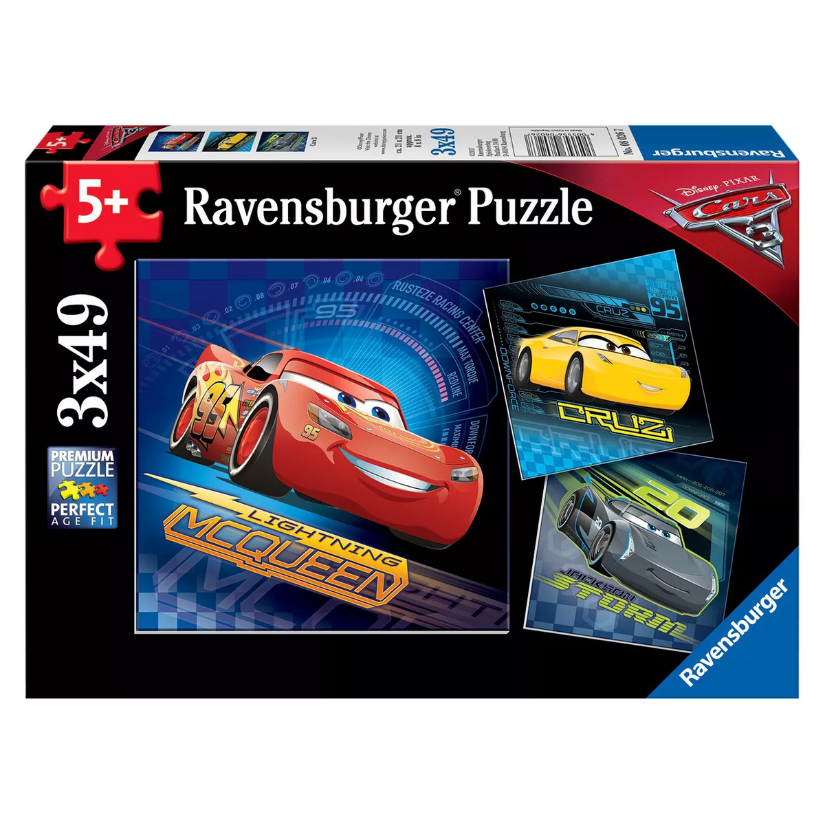 Ravensburger Disney Cars Puzzle 3 x 49 Pieces 5Y+ - Peekaboo