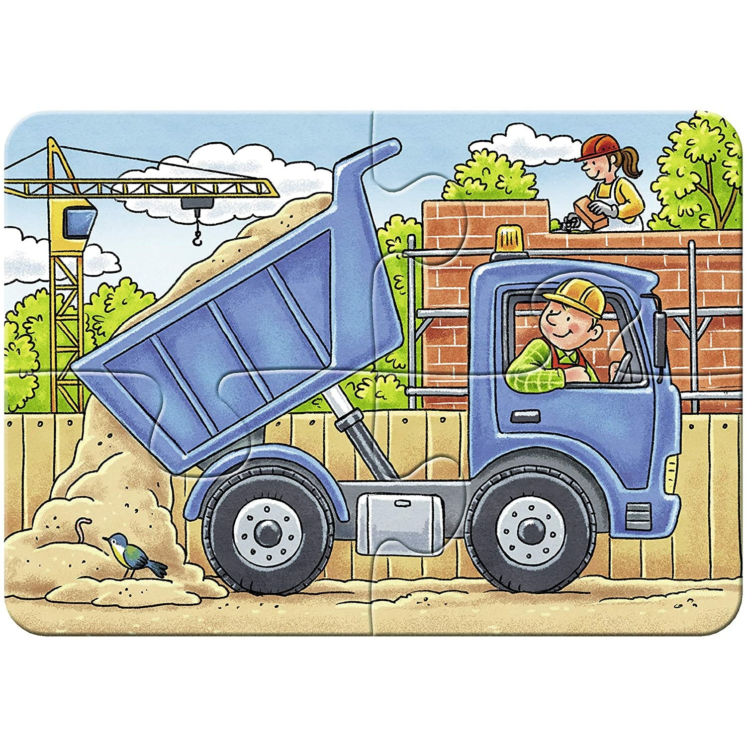 Ravensburger My Favourite Construction Vehicle Puzzle 2,4,6,8 Pieces 2Y ...