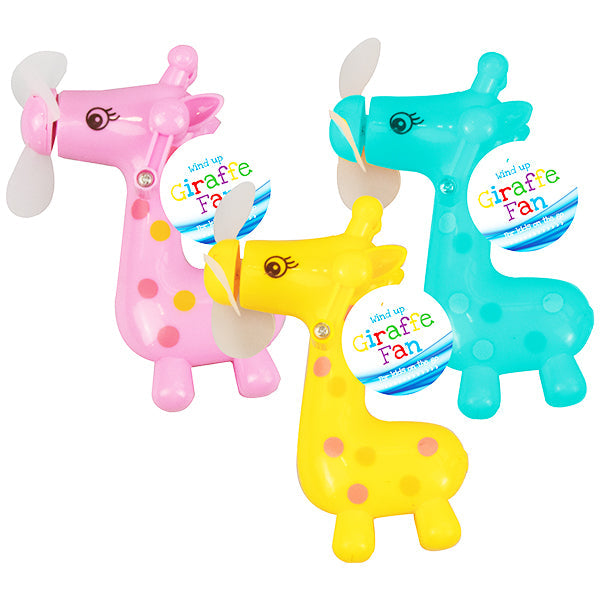 Pibi Oxycool Giraffe Wind-Up Hand Fan Cdu Assorted Colours Age-3 Years ...