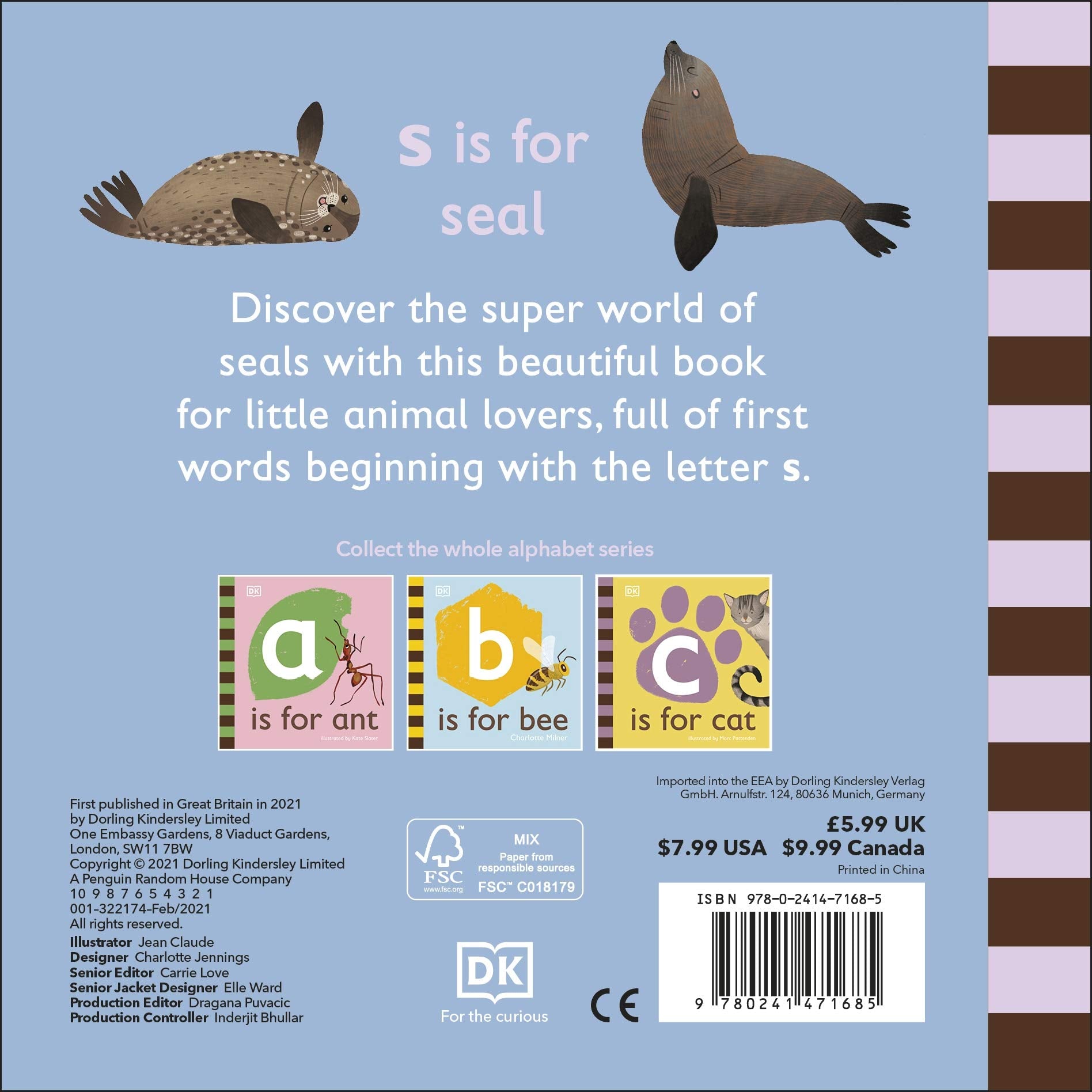 S is for Seal Board book - Peekaboo