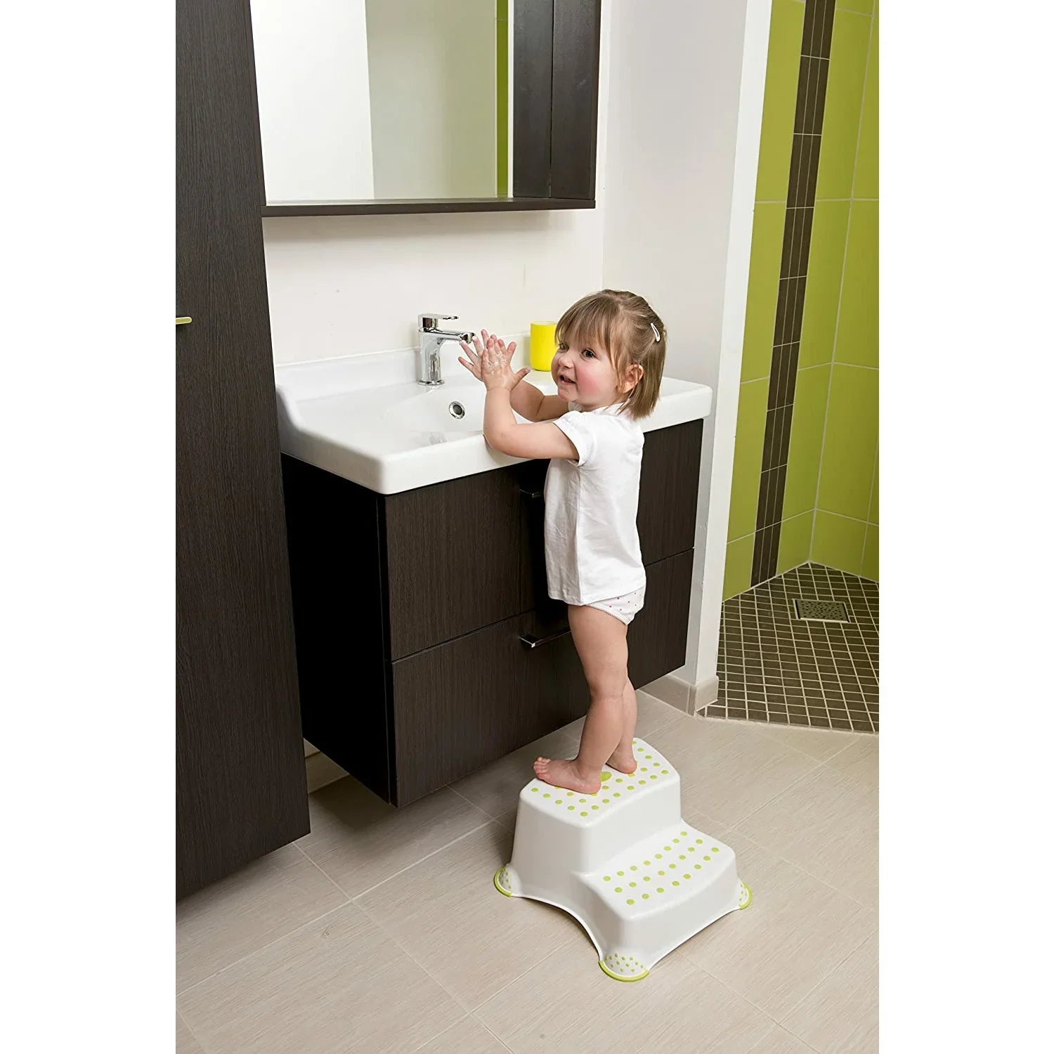 Safety 1st Double Step Stool White Age-1 Year & Above - Peekaboo
