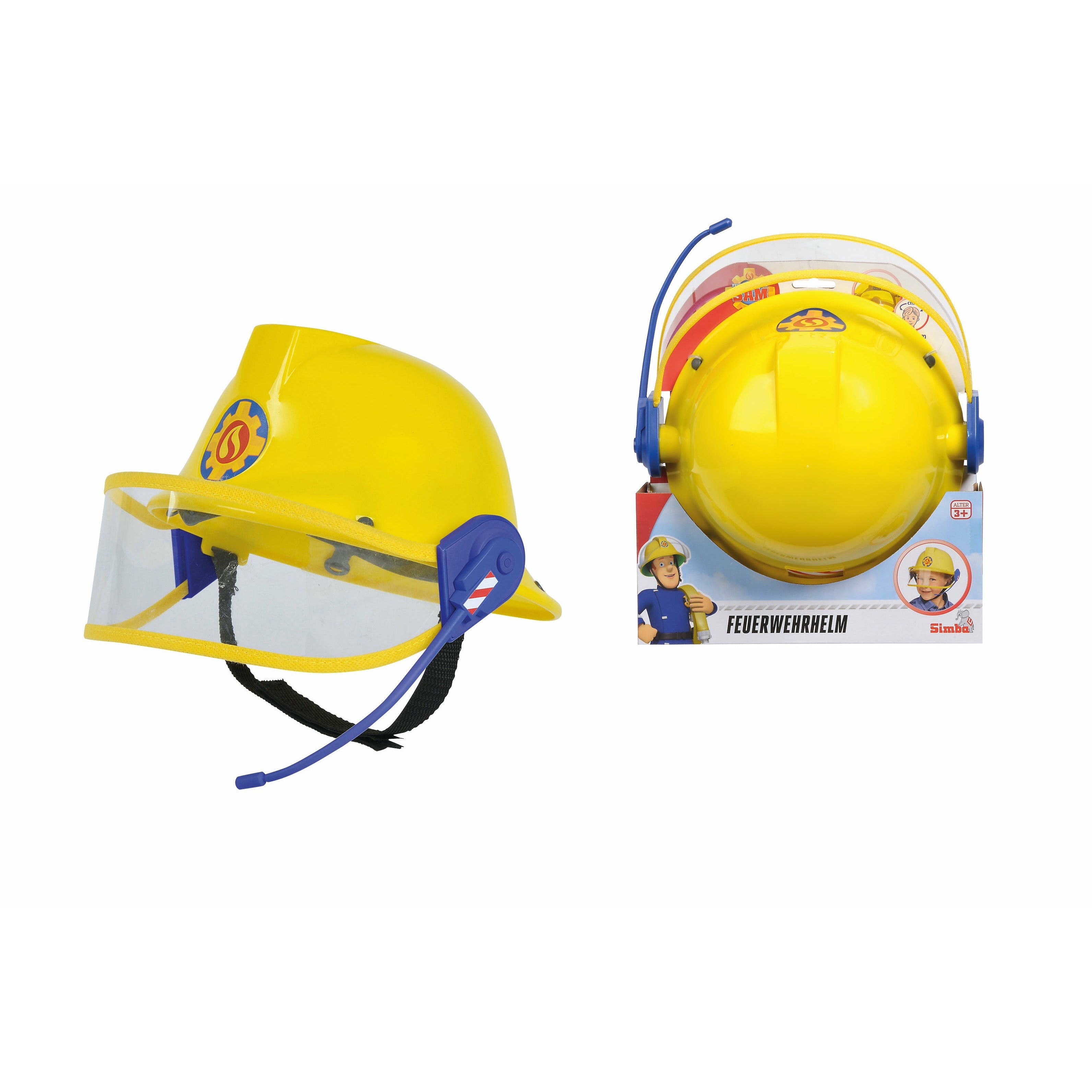 Simba Fireman Sam Plastic Helmet W.Microphone Multicolor Age-3 Years ...