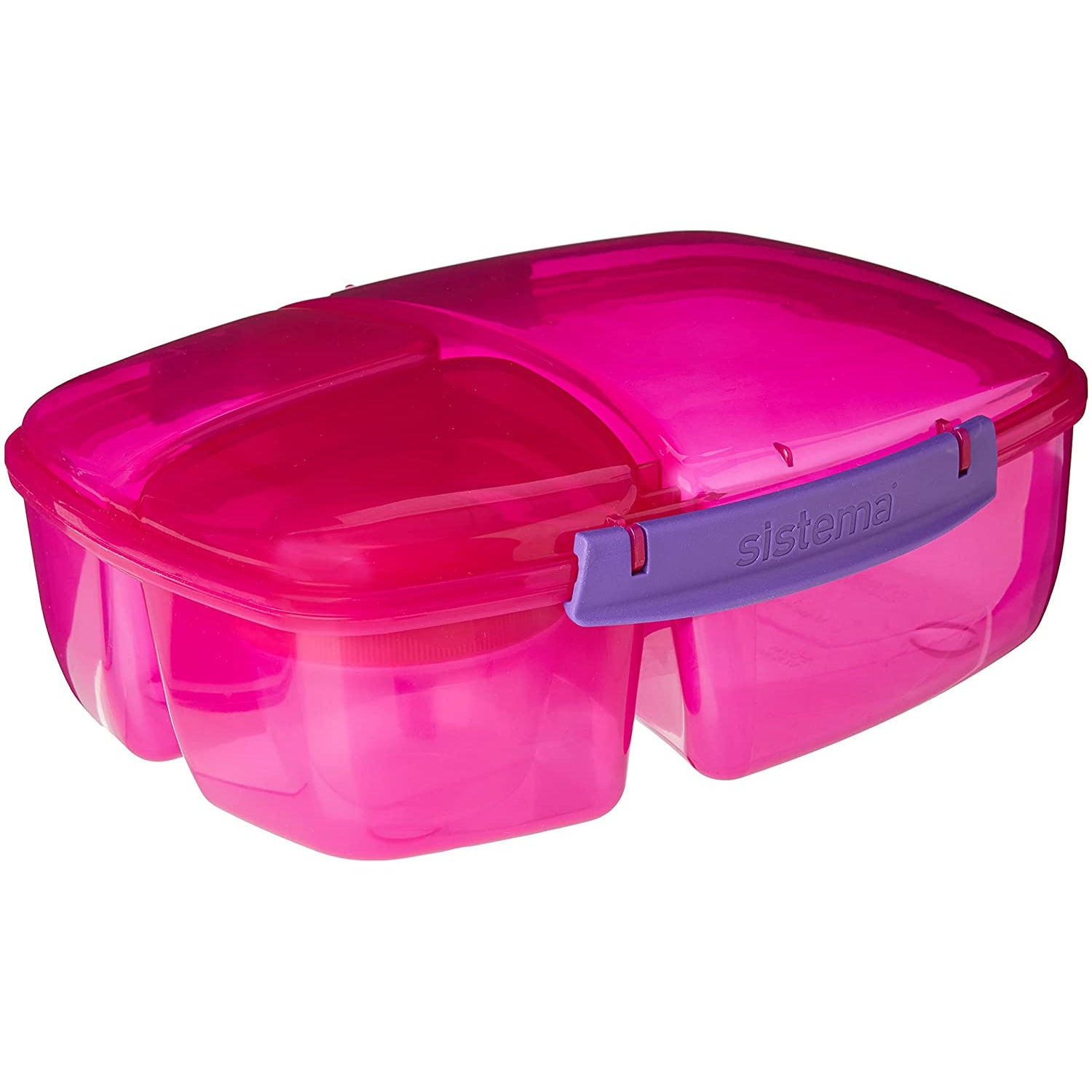 Sistema Triple Split Lunch Box & Yogurt Pot Container - Peekaboo