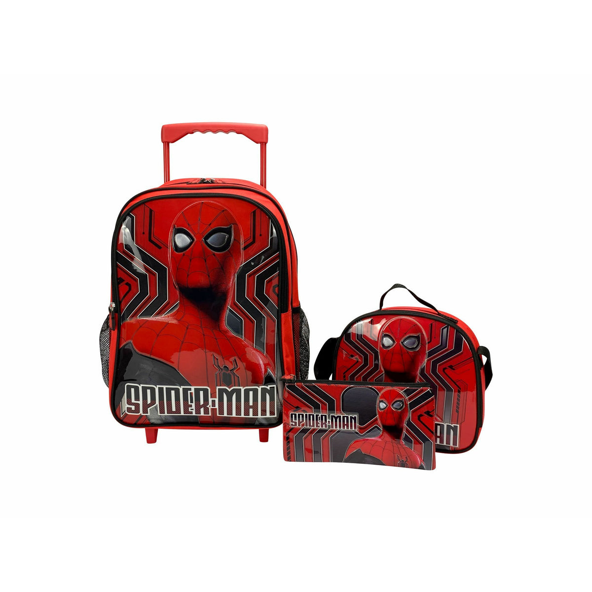 Simba Spiderman Luminous 3 In 1 Set 16" Trolley Age 3+ Boy - Peekaboo