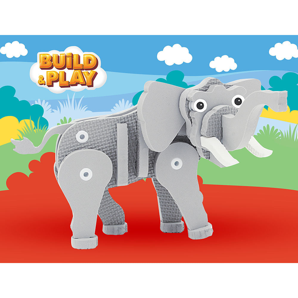 Sunta DIY Play Foam Building Toy Elephant Age-3 Years & Above - Peekaboo