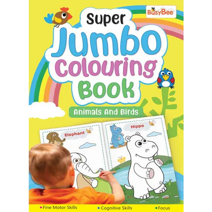 Super Jumbo Colouring Book Animal & Birds - Peekaboo