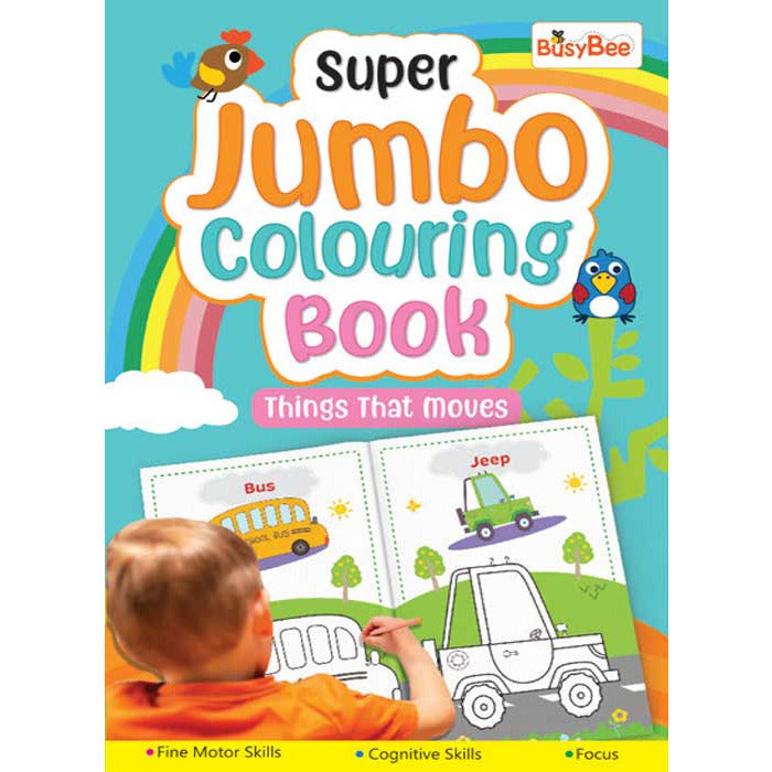 Super Jumbo Colouring Book (Things That Move) - Peekaboo