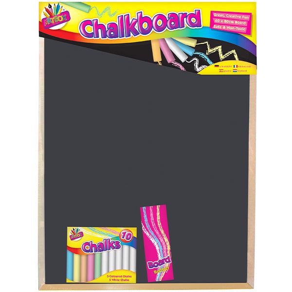 Artbox Jumbo Chalkboard Set 60 X 80Cm Age-3 Years & Above - Peekaboo