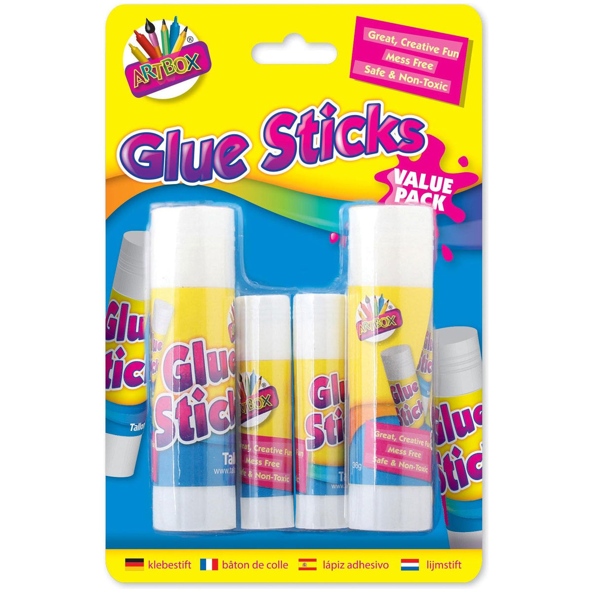 Artbox Glue Sticks 4 Pack Age-3 Years & Above - Peekaboo