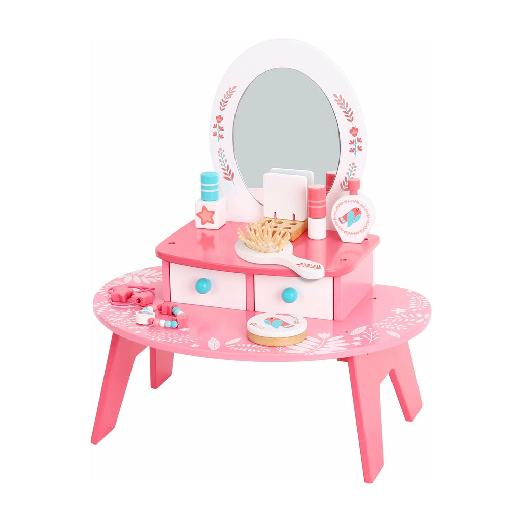 Tooky Toy Charming Pink Wooden Dressing Table Age-3 Years & Above ...