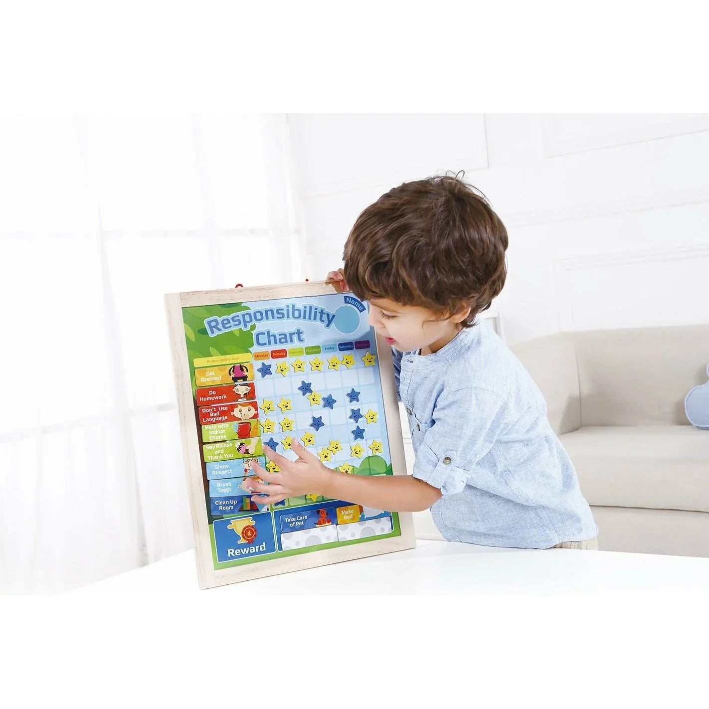 Tooky Toys Responsibility & Behaviour Magnetic Star Chart Age-3 Years ...