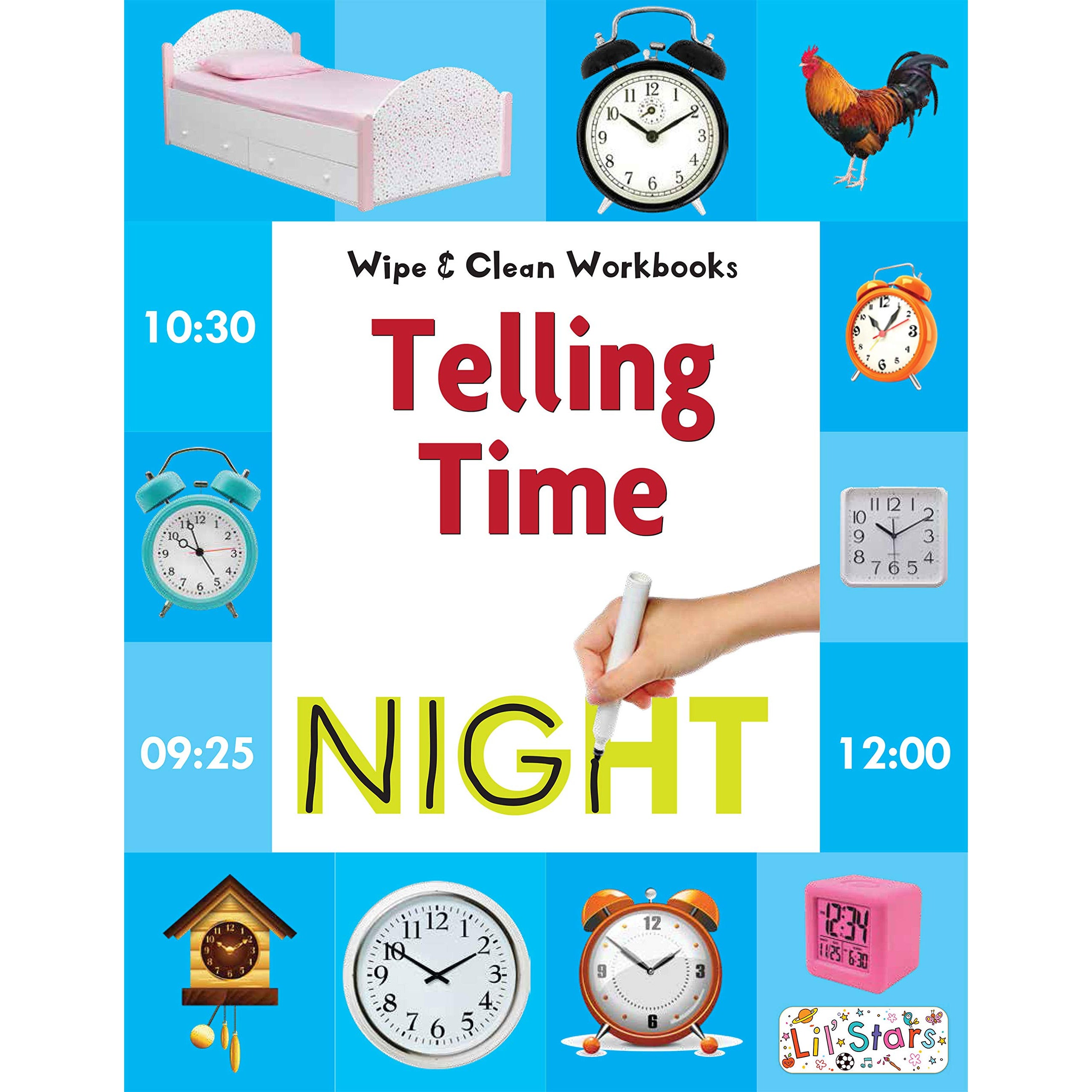 Wipe & Clean Workbooks Telling Time - Peekaboo