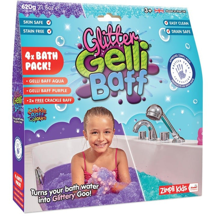 Zimpli Kids - Gelli Baff Purple-Aqua 600G + 2 Crackle Multicolor Age-3 ...