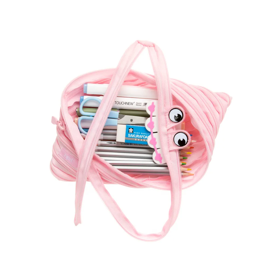 Zipit Gorge Monster Jumbo Pouch - Pink Kids - Peekaboo