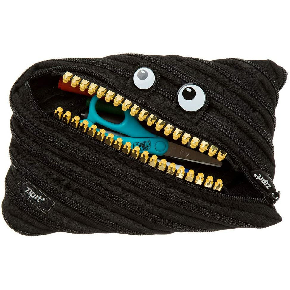 Zipit Grillz Monster Jumbo Pouch - Black Kids - Peekaboo
