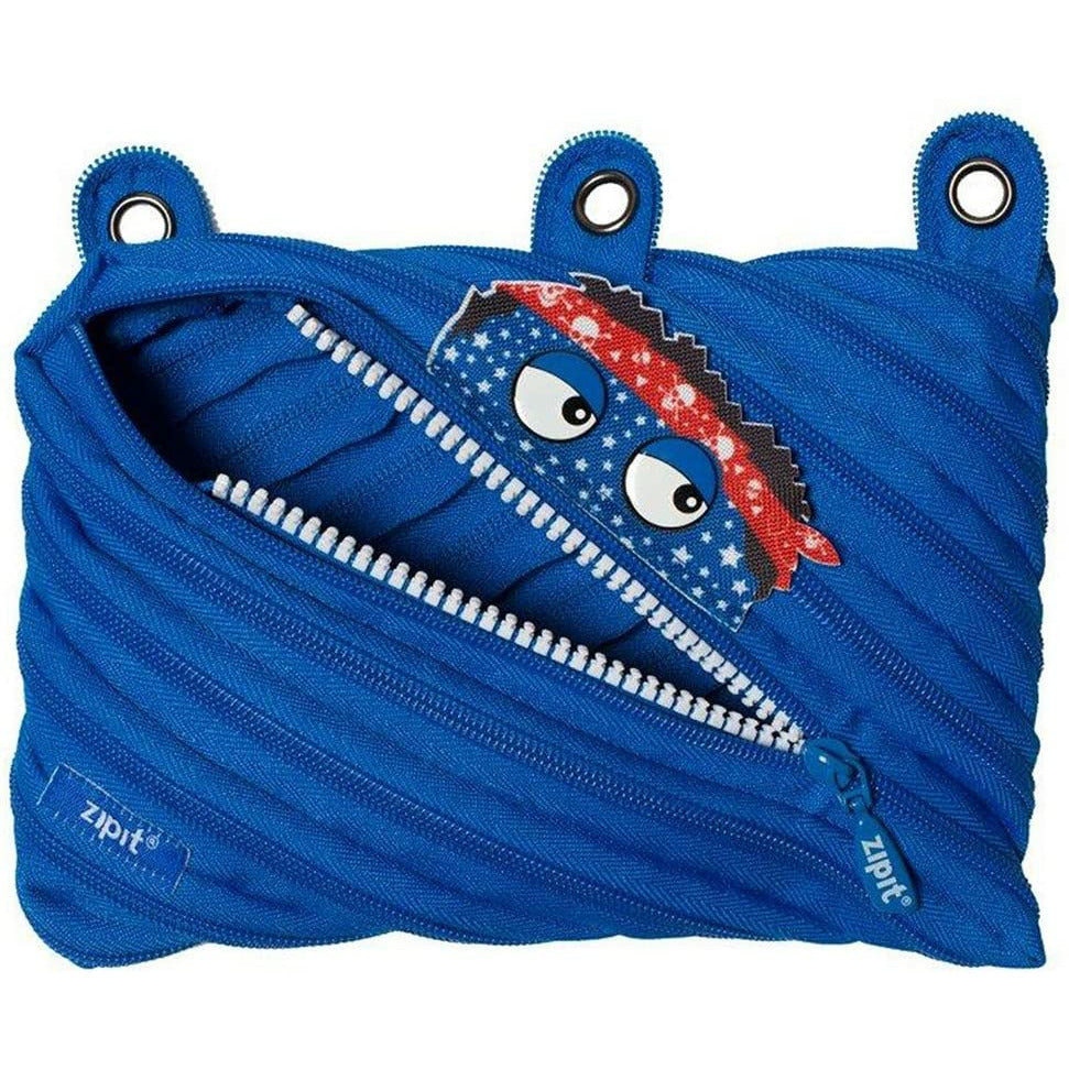 Zipit Talking Monster Jumbo Pouch - Royal Blue Kids - Peekaboo