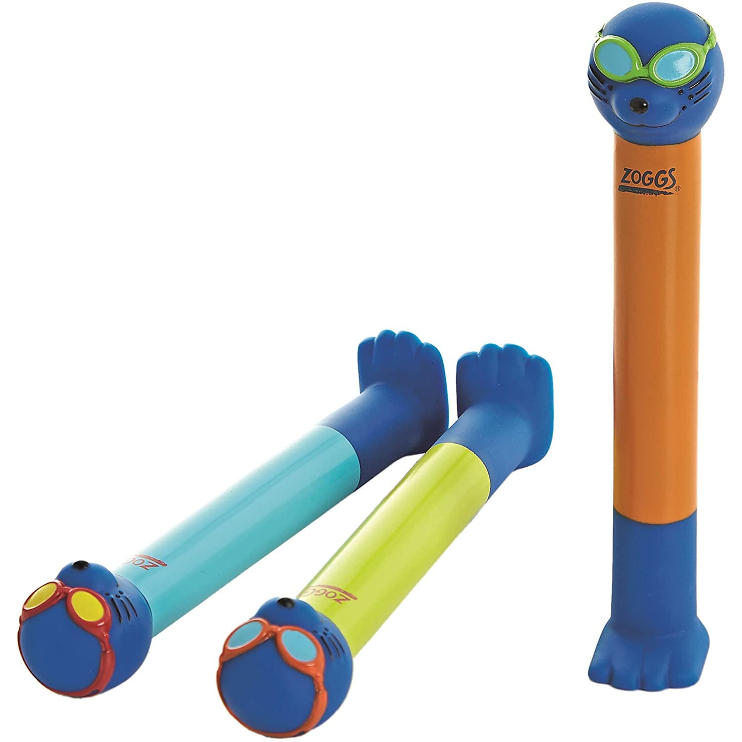 Zoggs Dive Sticks Pool Toy Set of 3 Multi-Coloured for All Kids with ...