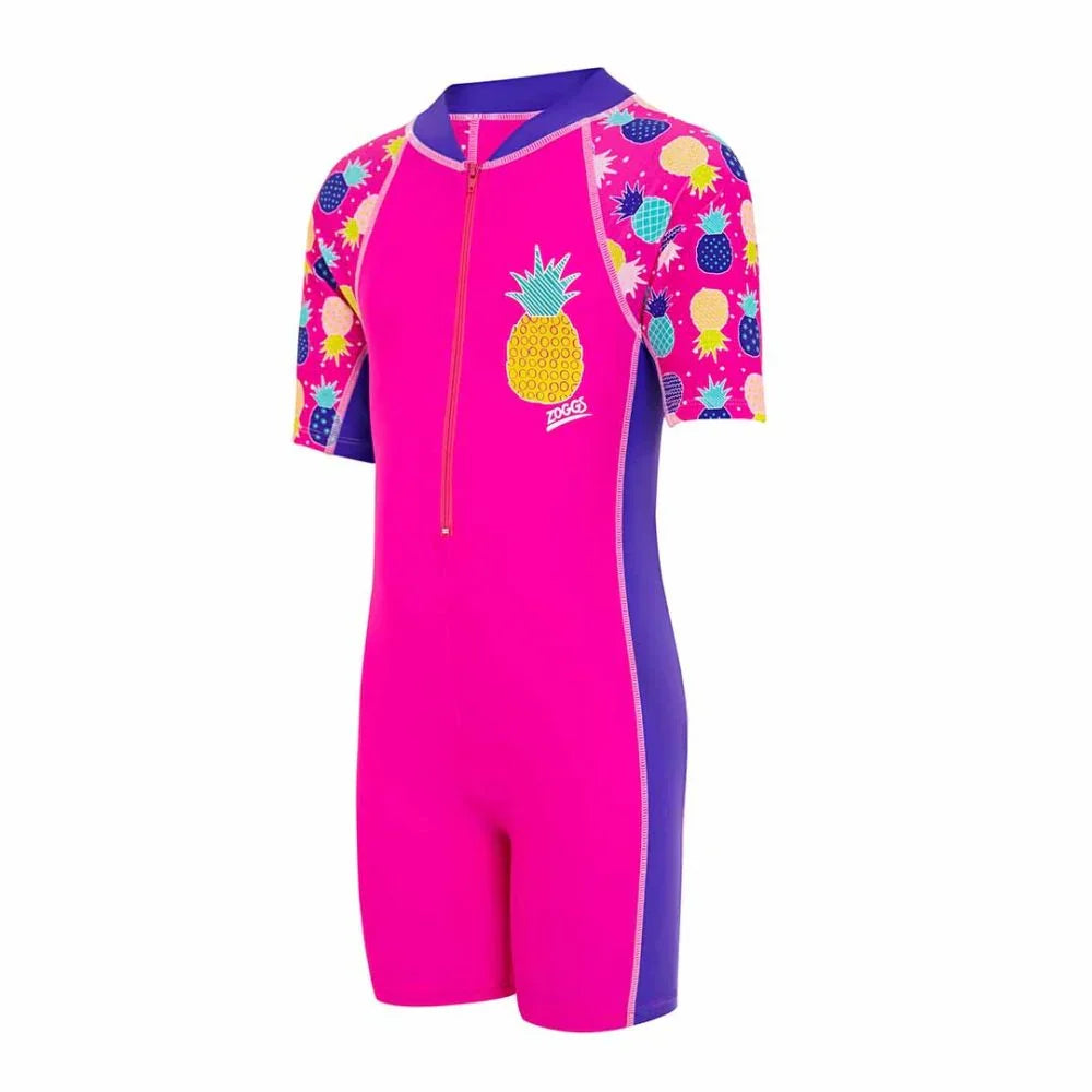 Zoggs Pine Crush All In One Swimsuit Pink for Girls with Age-2 Years ...
