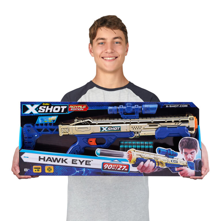 Zuru X-Shot Excel Royale Edition Hawk Eye Foam Dart Blaster (16 Darts ...