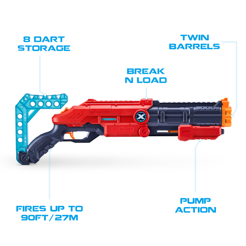 Zuru X-Shot Excel Ultimate Shootout Pack (4 Blasters 48 Darts, 6 Cans ...