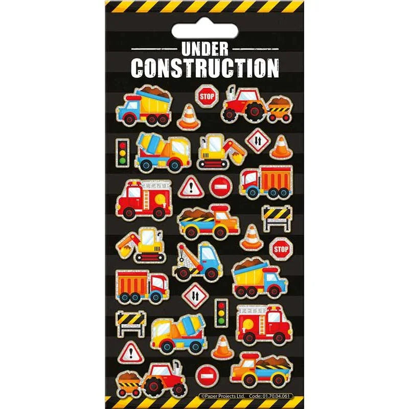 Pibi Sparkle Under Construction Trucks Stickers Age-3 Years & Above ...
